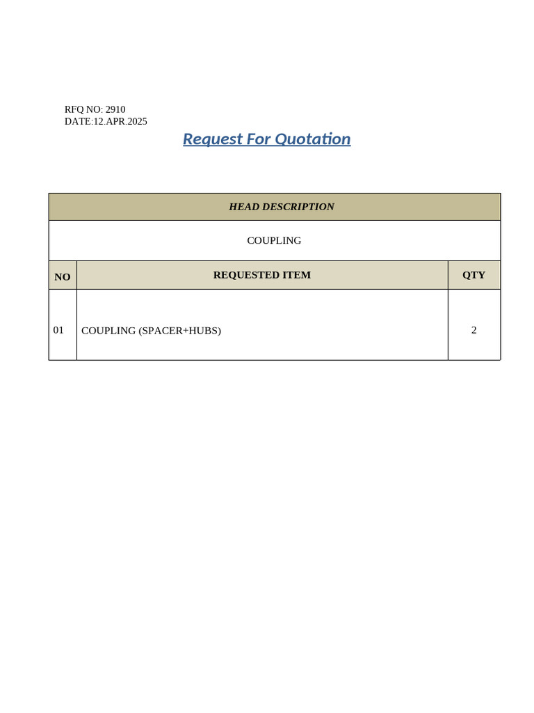 2910.RFQ | PDF