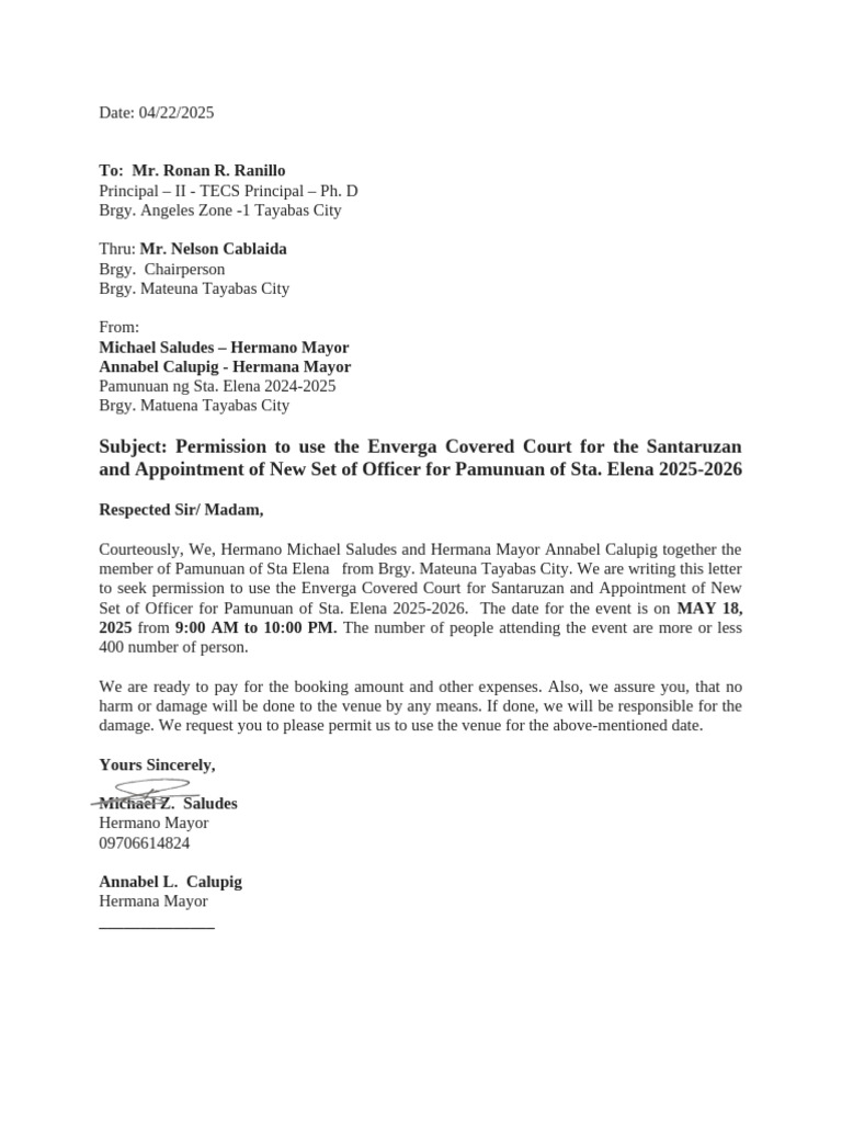 letter of request p. 1 school 2 kuya piwa | PDF