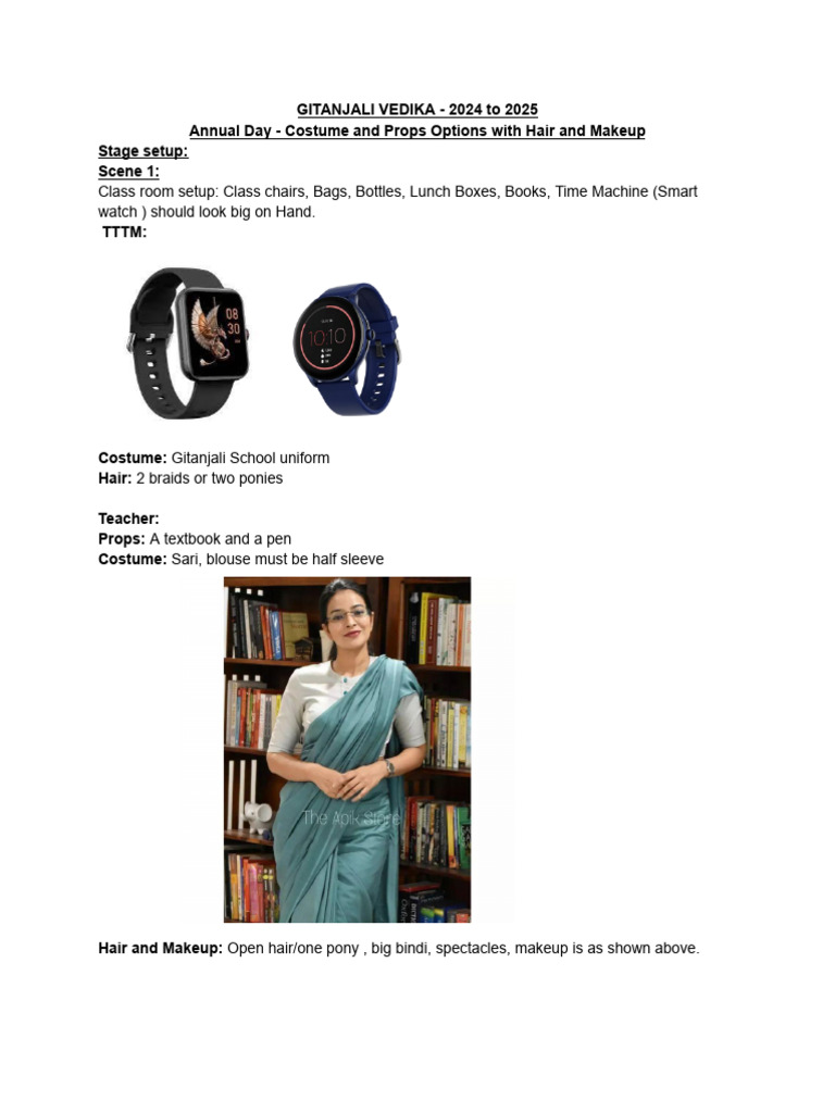 Annual Day - Costume and Props Options | PDF