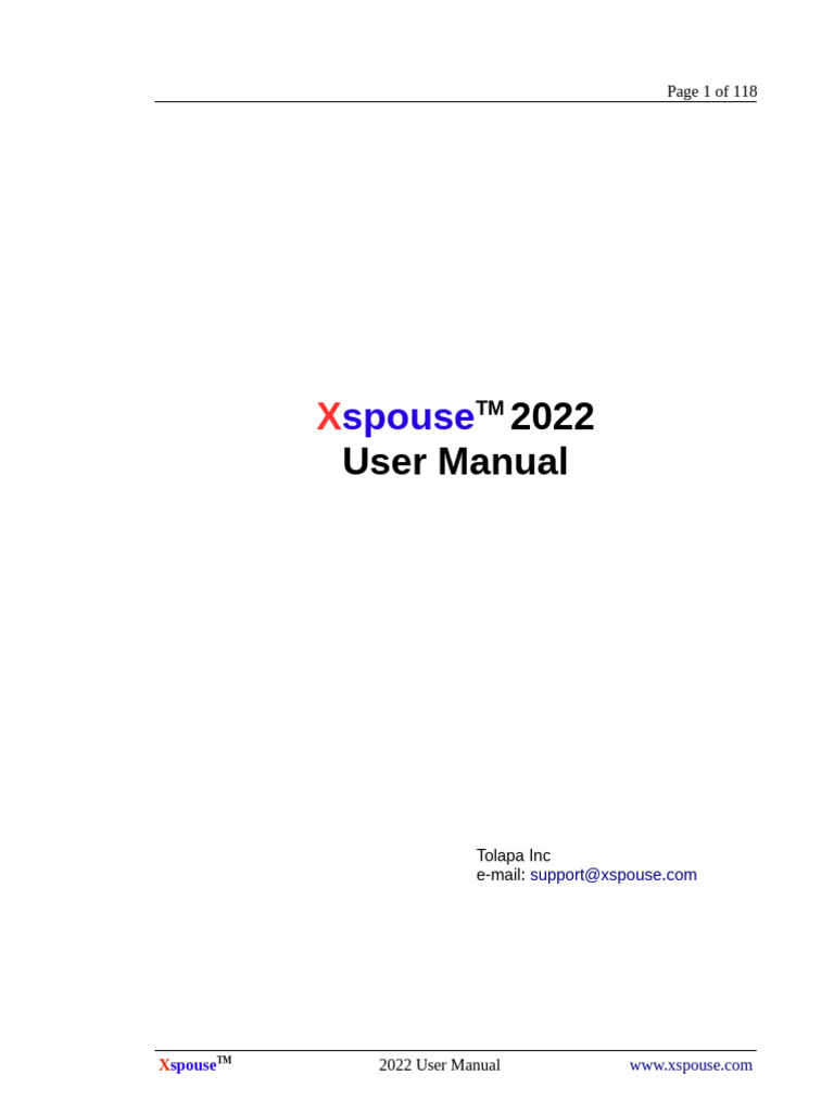 X-Spouse Manual | PDF | Taxation In The United States | Irs Tax Forms