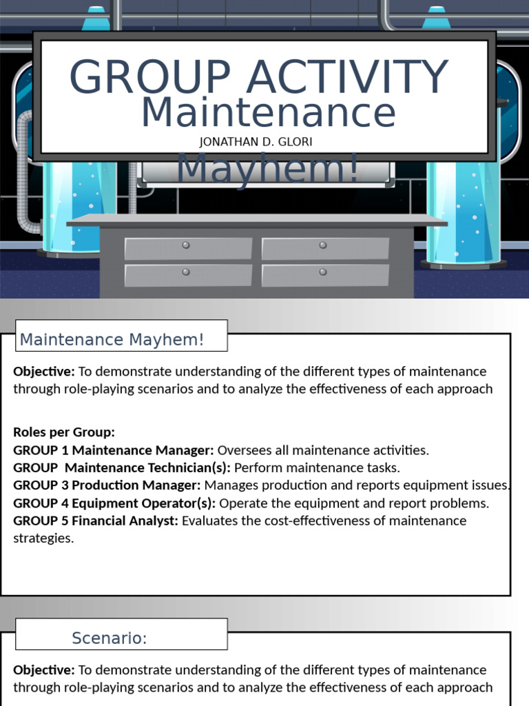 GROUP ACTIVITY Types of Maintenance | PDF