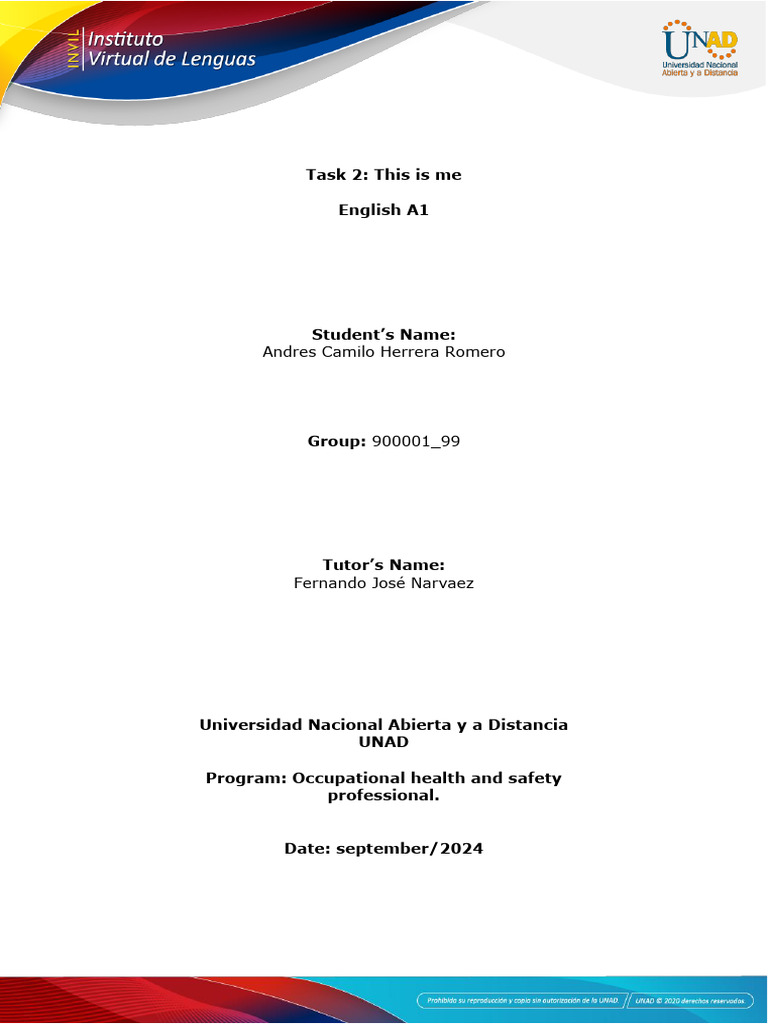 Anexo 1 - Plantilla de entrega Task 2 - Andres herrera - | PDF