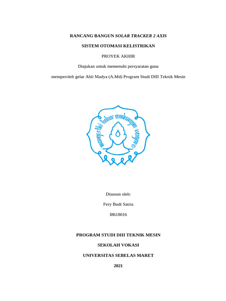 (revisi3)SISTEM OTOMASI KELISTRIKAN SOLAR TRACKER 2 AXIS (Fery Budi ...
