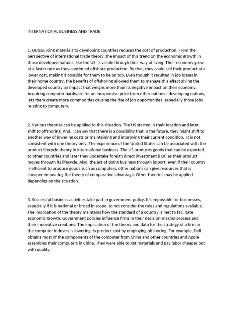 Impact of Offshoring on US Economy | PDF | Offshoring | Economic Growth