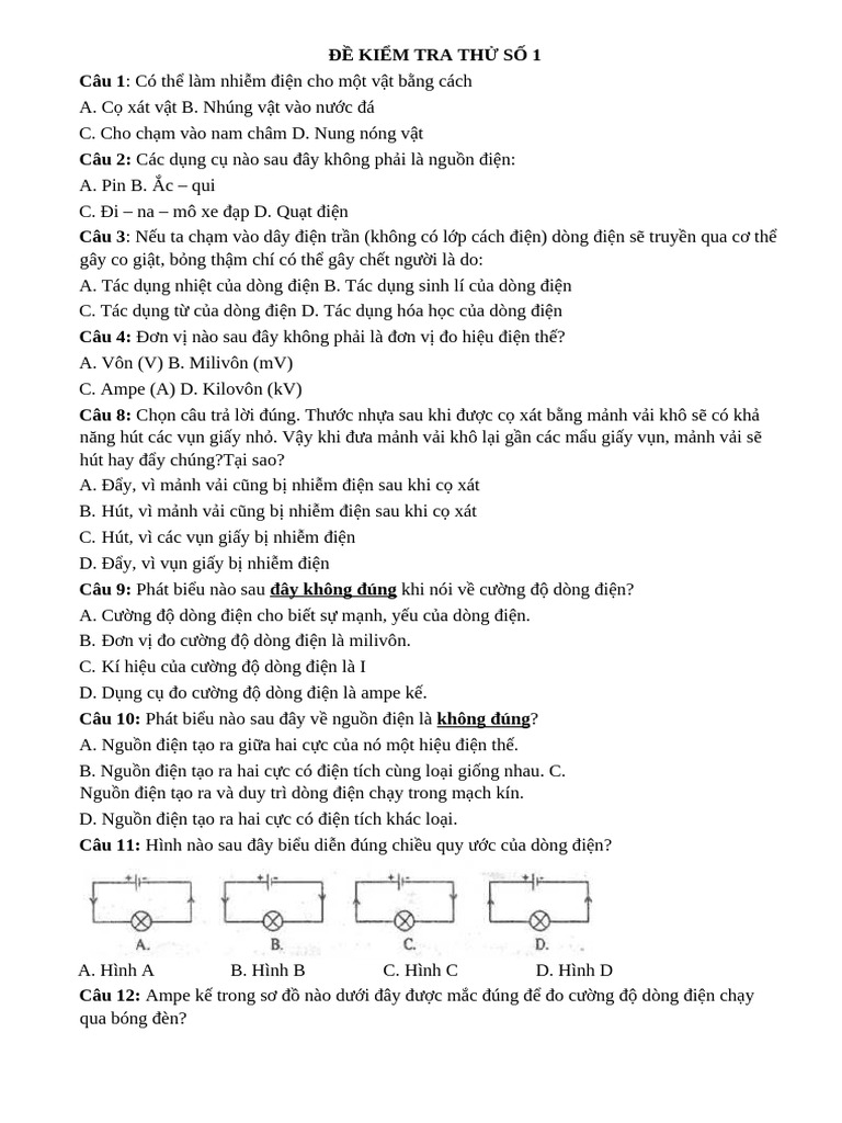 Ktra Thu Li GK2 | PDF