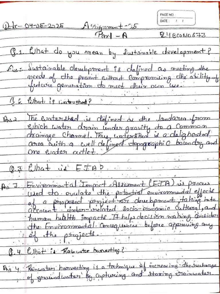 Evs Assignment-05 (07-05-2025) | PDF