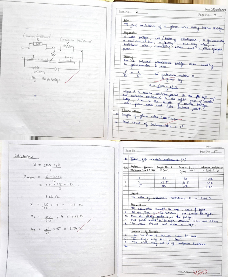 XII Exp. 2 Meter Bridge | PDF