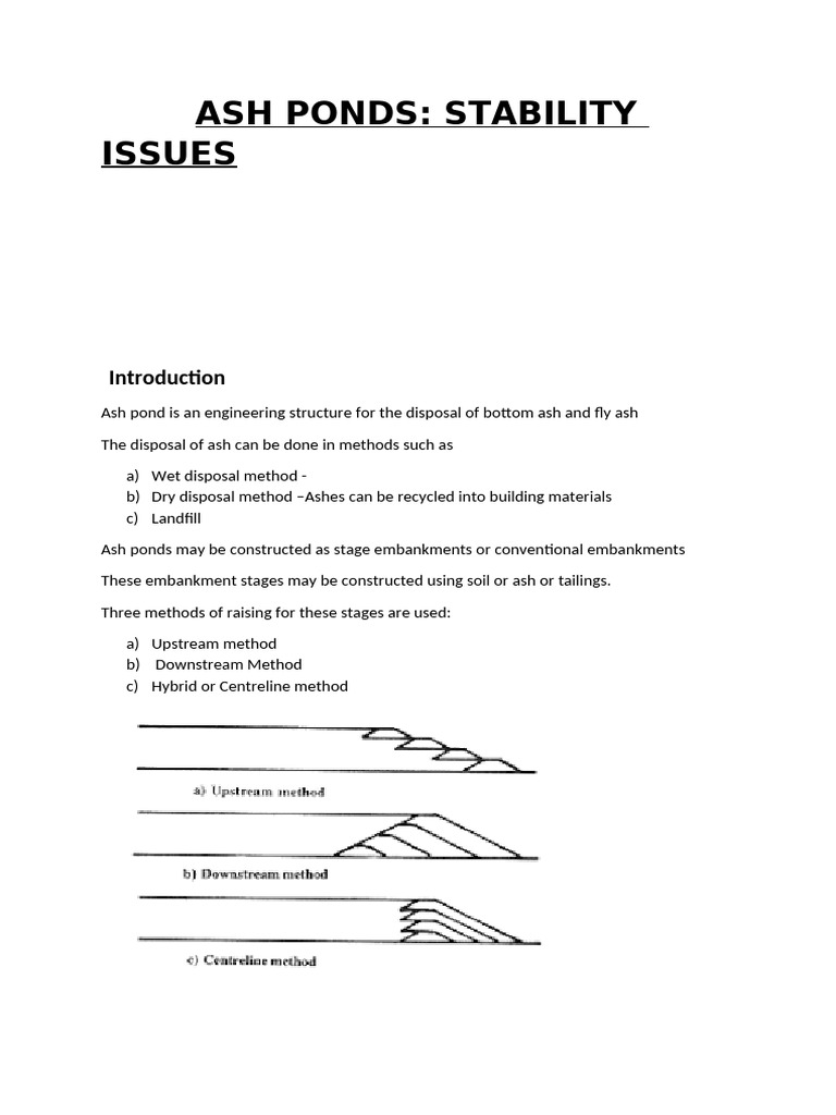 Ash Ponds (Stability Issues) 1 | PDF
