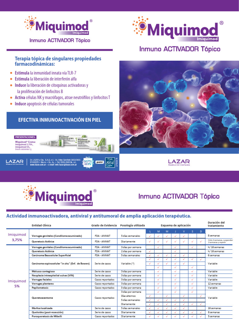 Efectos de Imiquimod en Tratamientos Cutáneos | PDF | Medicina CLINICA ...