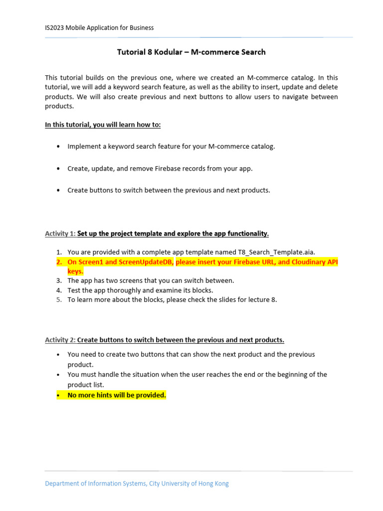 M-commerce App: Search & Navigation Guide | PDF | System Software ...