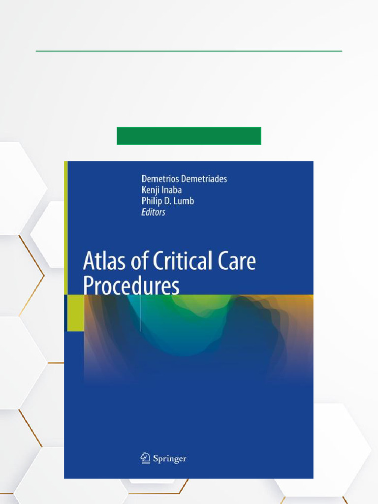 Atlas of Critical Care Procedures ISBN 3319783661, 9783319783666 Full ...