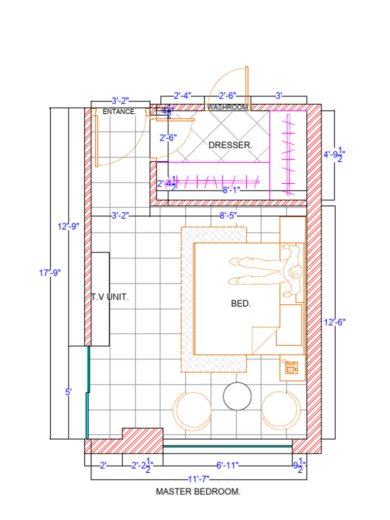 Layoyt Plan Master Bedroom-Model | PDF