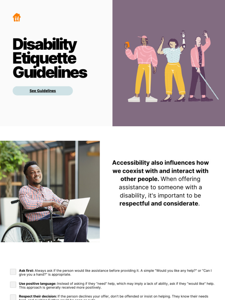 Disability Etiquette Guidelines | PDF