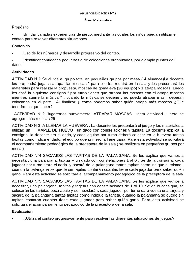 Sec Mate Conteo SN | PDF