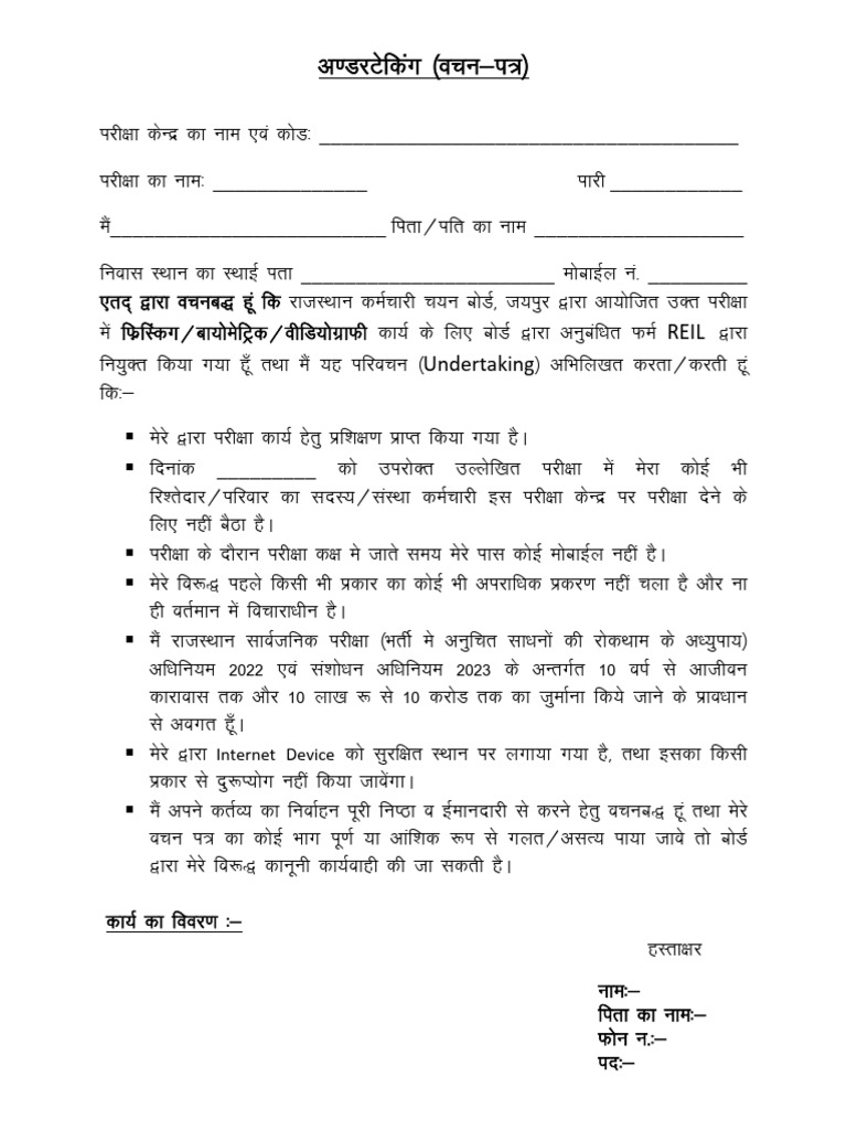 Final Undertaking | PDF