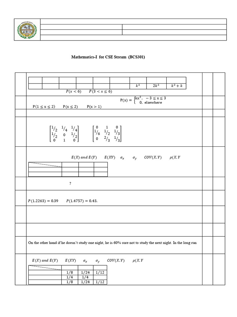 2024-25 BCS301-Question Bank I | PDF | Statistical Significance | Bias Of An Estimator