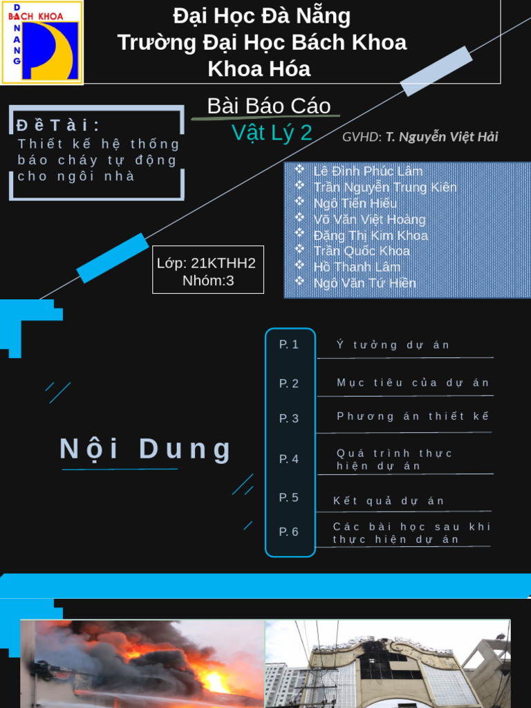 Vat Ly2 - Nhóm 3 - 21kthh2 - D Án Báo Cháy | PDF