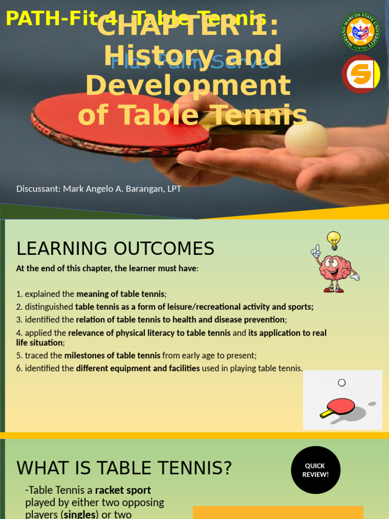 Table Tennis Chapter 1 History and Development of Table Tennis Complete ...
