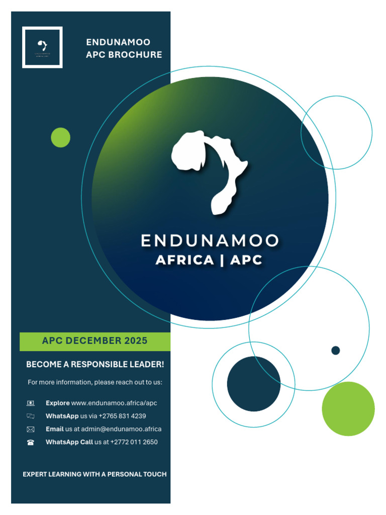 Endunamoo APC Programme Brochure 2025 | PDF | Leadership