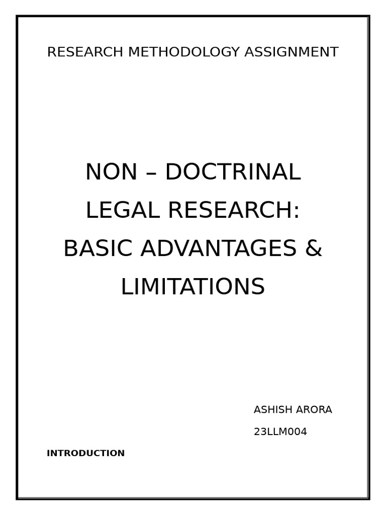 Non-Doctrinal Legal Research Insights | PDF | Methodology | Cognition