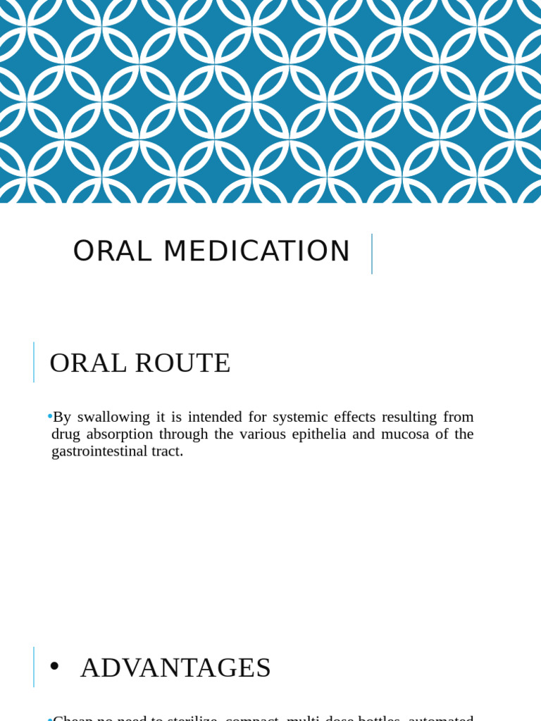 Oral Medication Administration | PDF | Tablet (Pharmacy) | Medicinal ...