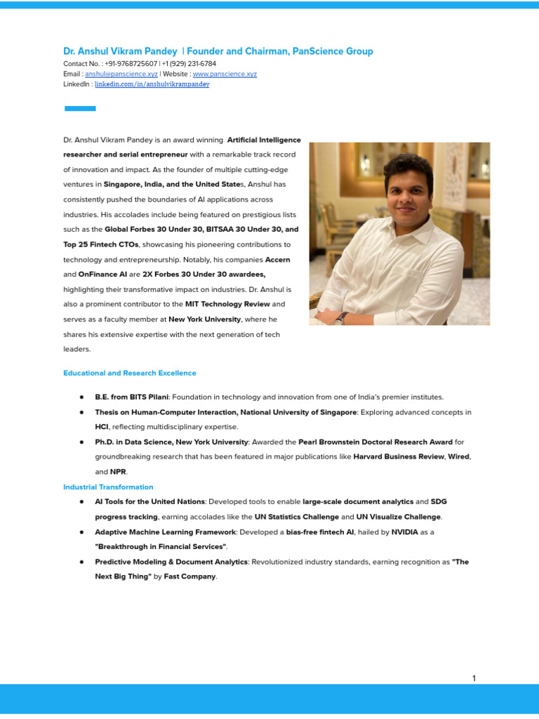 About Founder and Chairman-PanSc (V-3) | PDF | Artificial Intelligence ...