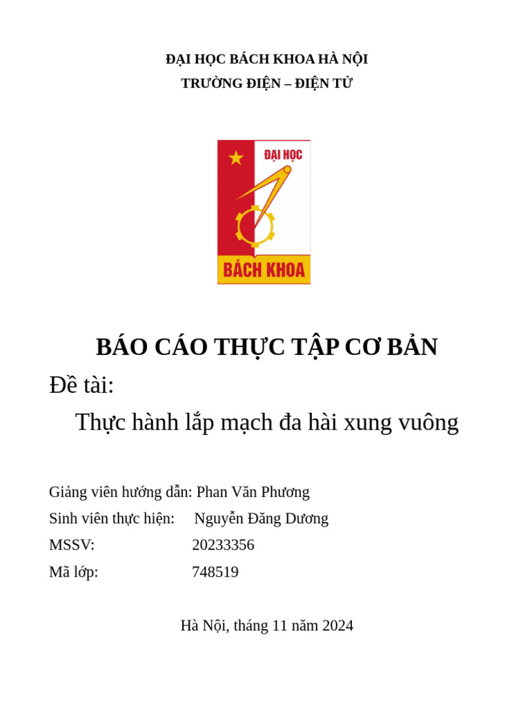 Bao Ca0 Thuc Tap Co Ban | PDF