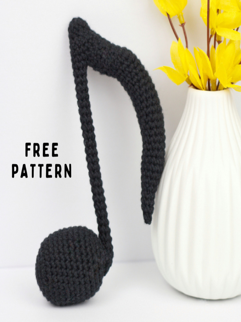 Free Crochet Music Note Pattern | PDF | Crochet | Yarn