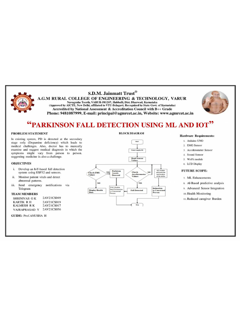 Parkinson's Fall Detection Using Machine Learning and Iot | PDF
