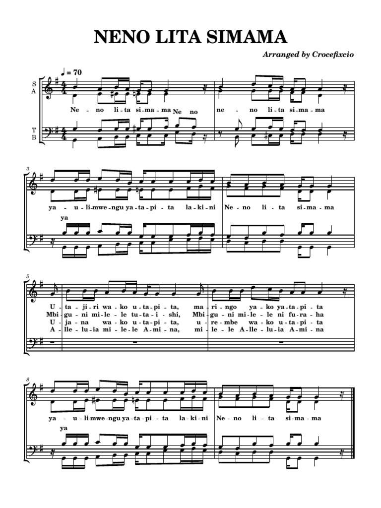 Neno Lita Simama Revised | PDF