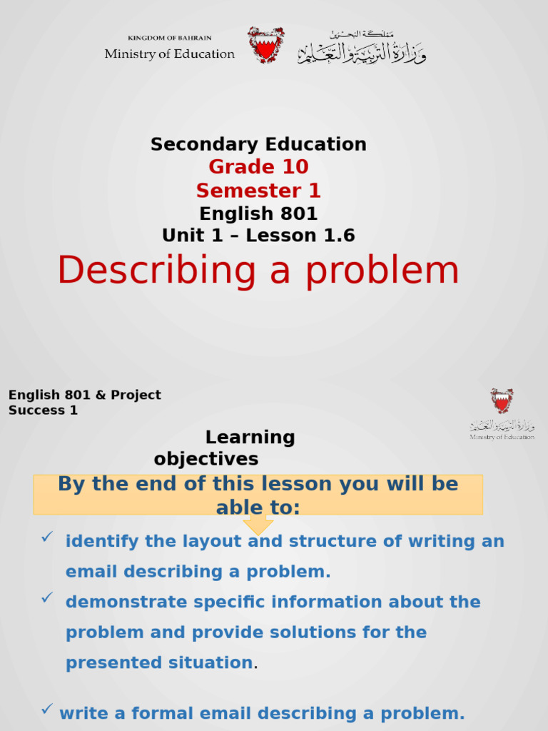 1 - 6 Describing A Problem | PDF | Human Communication