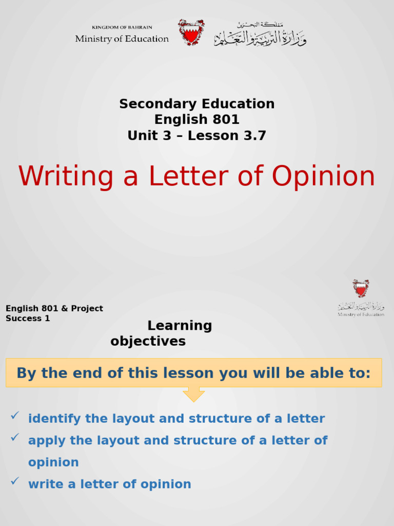 Eng 801 3 7 Letter of Opinion | PDF