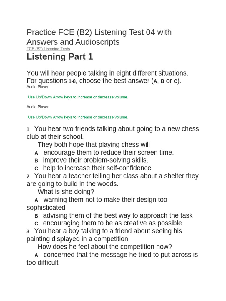 Practice FCE | PDF