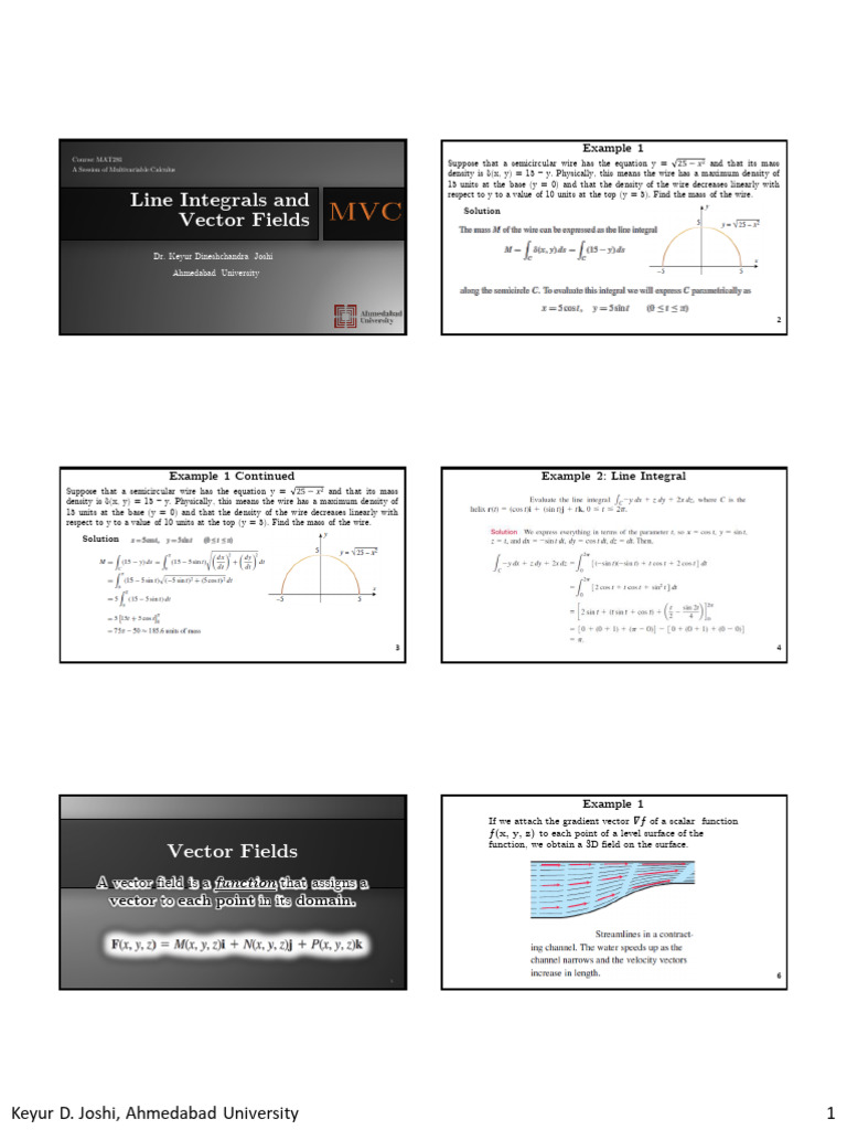 20 MAT283-VectorFields Rev2 Ho | PDF | Function (Mathematics) | Mathematical Physics