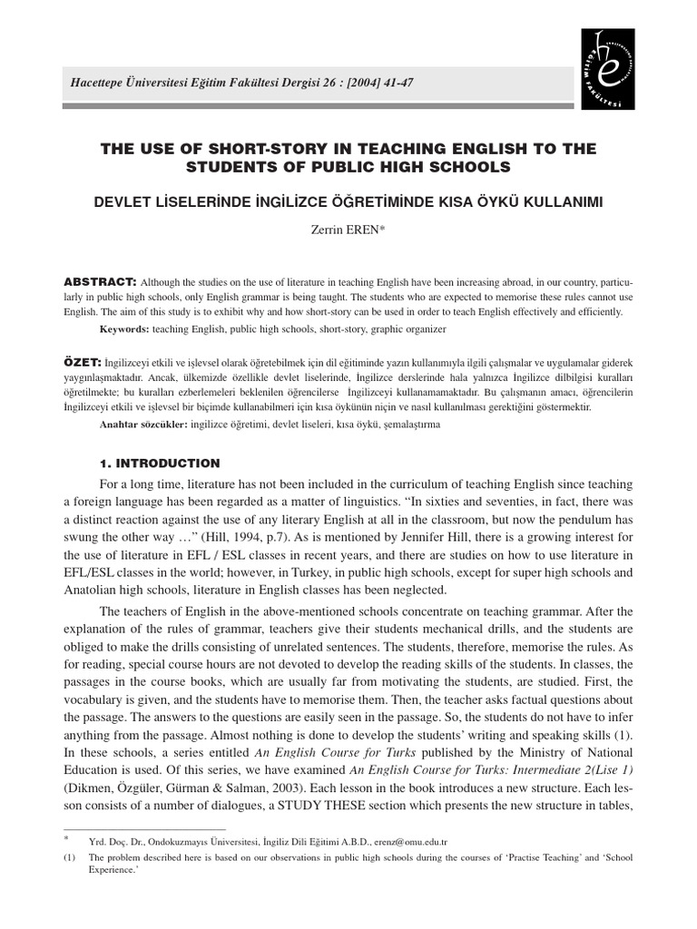 Using Short Stories to Teach English | PDF | English As A Second Or ...