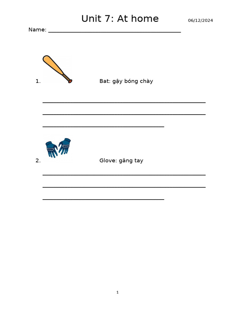 Unit 7: at Home | PDF