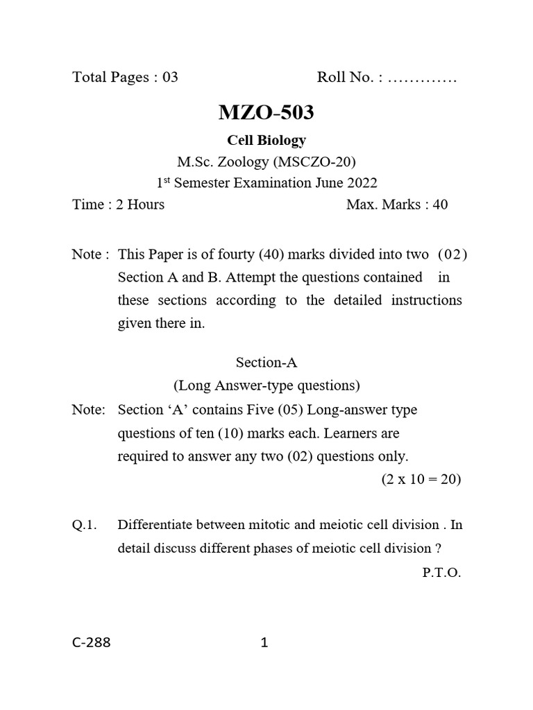 Mzo 503 | PDF
