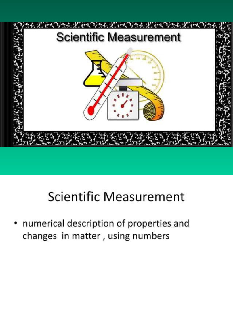 SCIENTIFIC Measurement and Calculations | PDF