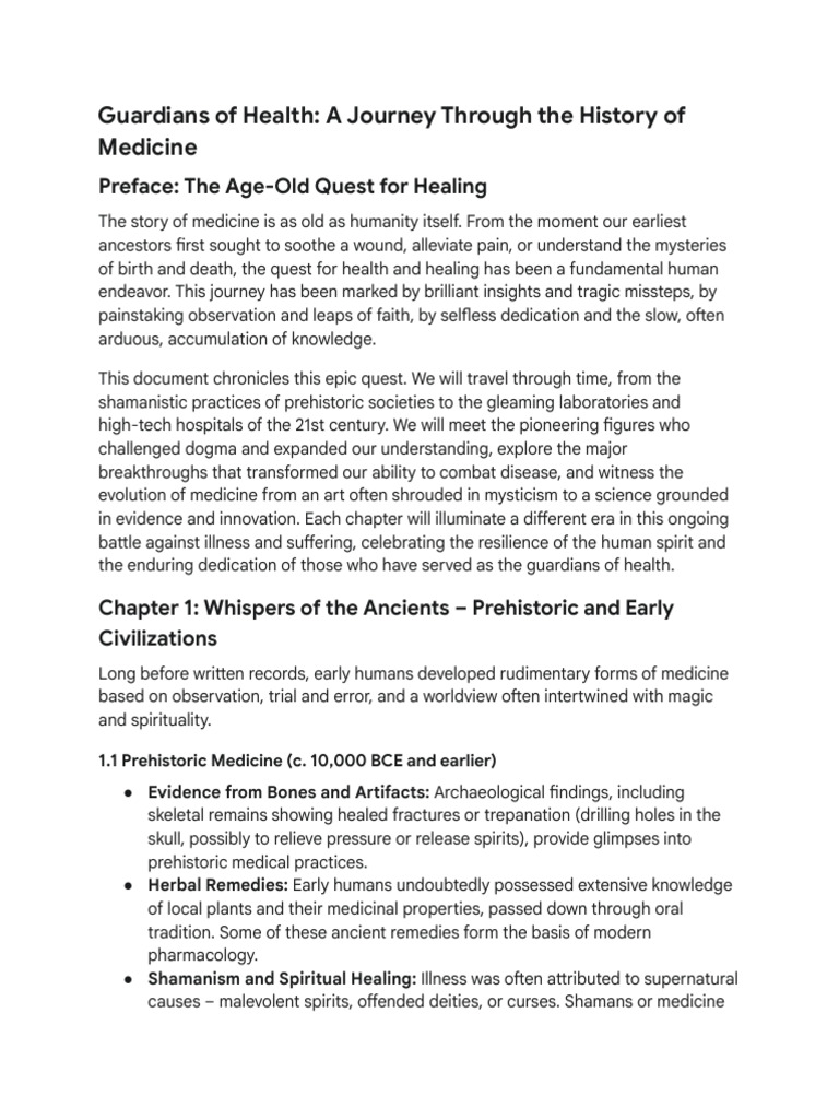 Guardians of Health: A Journey Through The History of Medicine | PDF ...
