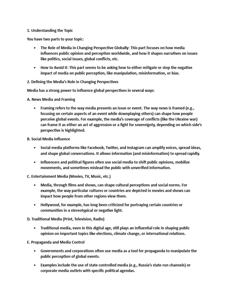 MUN sample position paper | PDF | Media Bias | News