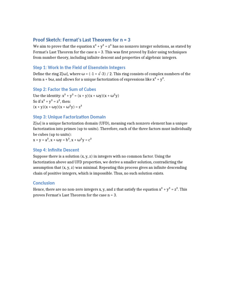 Fermat Theorem | PDF