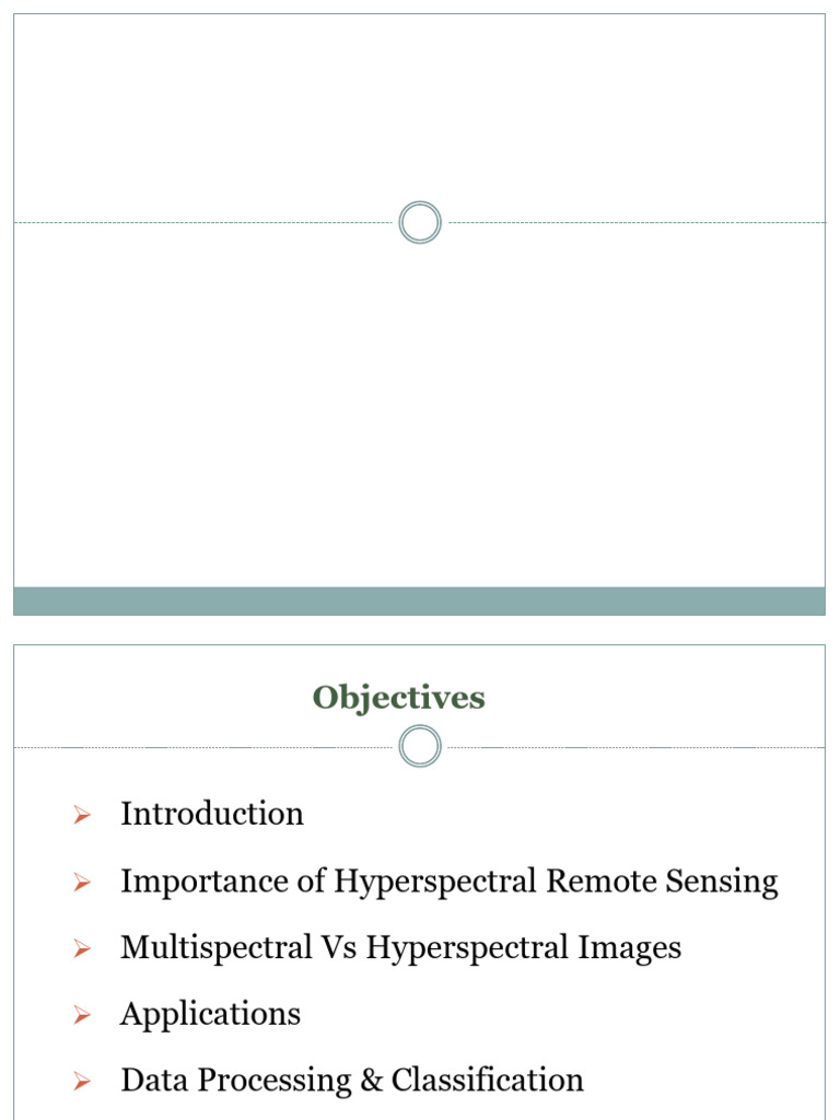 Unit6 Hyperspectral Basics | PDF | Electromagnetic Spectrum | Spectroscopy