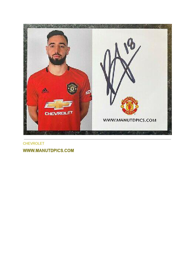 Bruno Fernandes Signed Manchester United Club | PDF