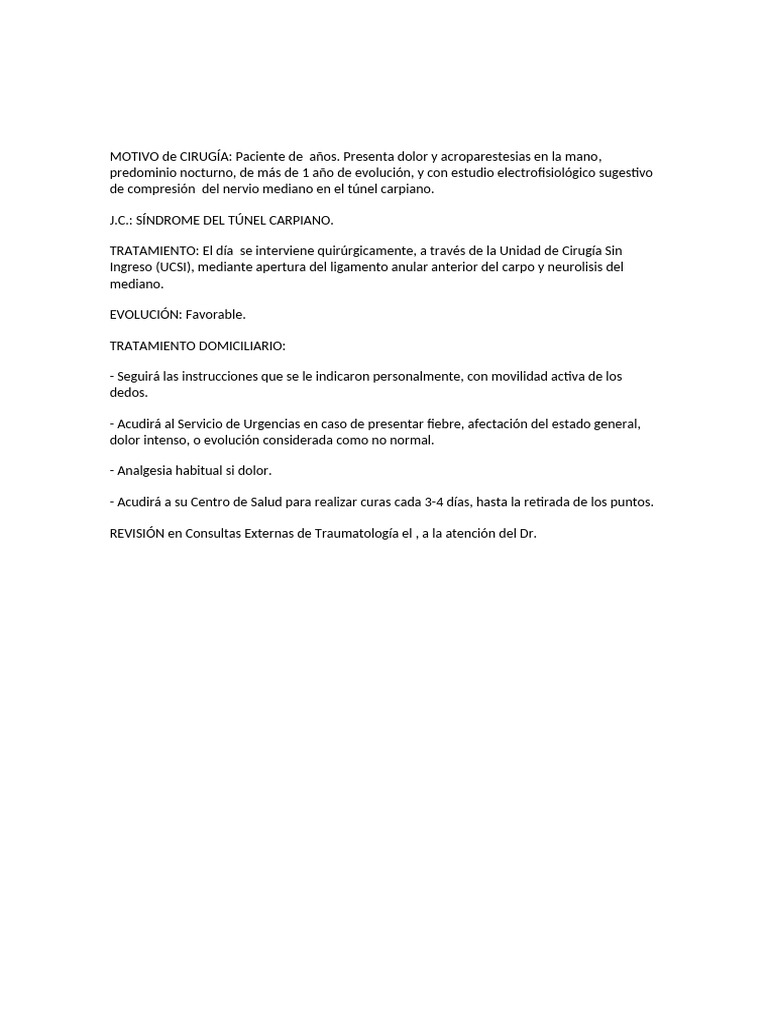 Alta Ucsi STC | PDF | Síndrome del túnel carpiano | Sistema nervioso
