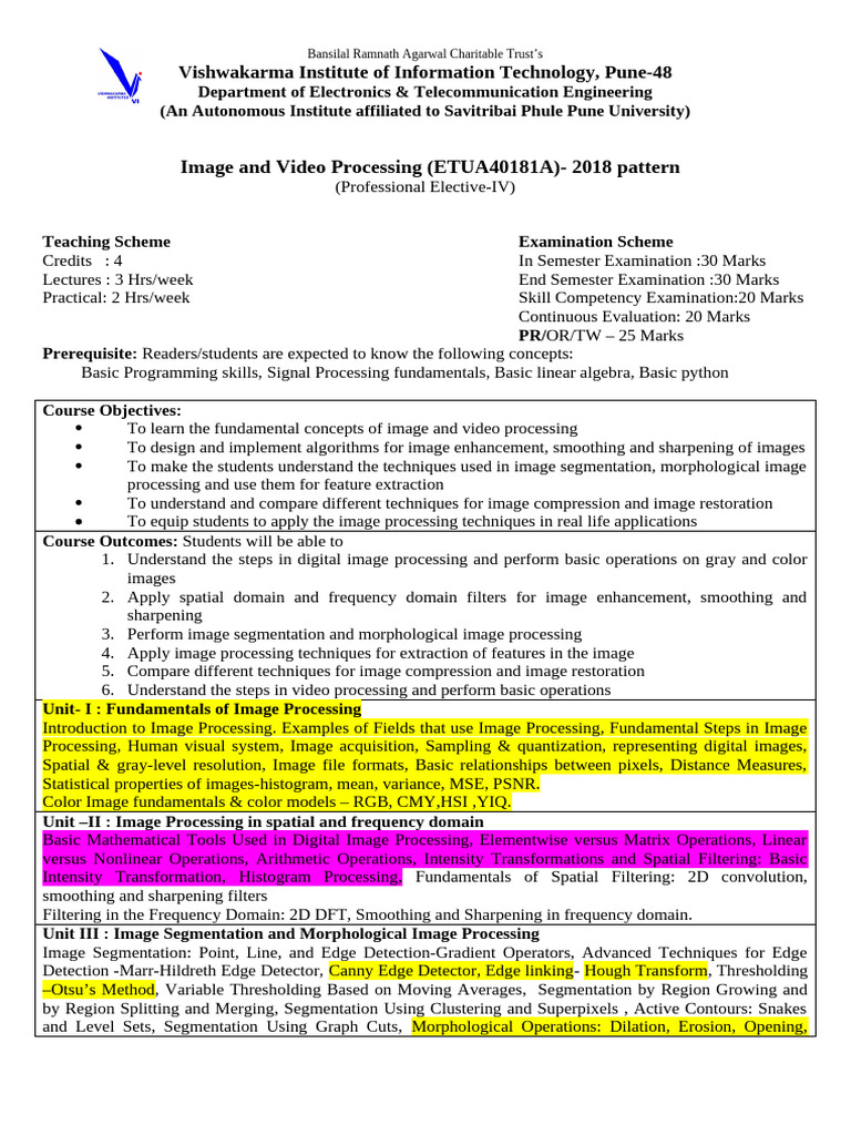 Image and Video Processing-2020 Pattern-Elective | PDF | Data Compression | Image Segmentation