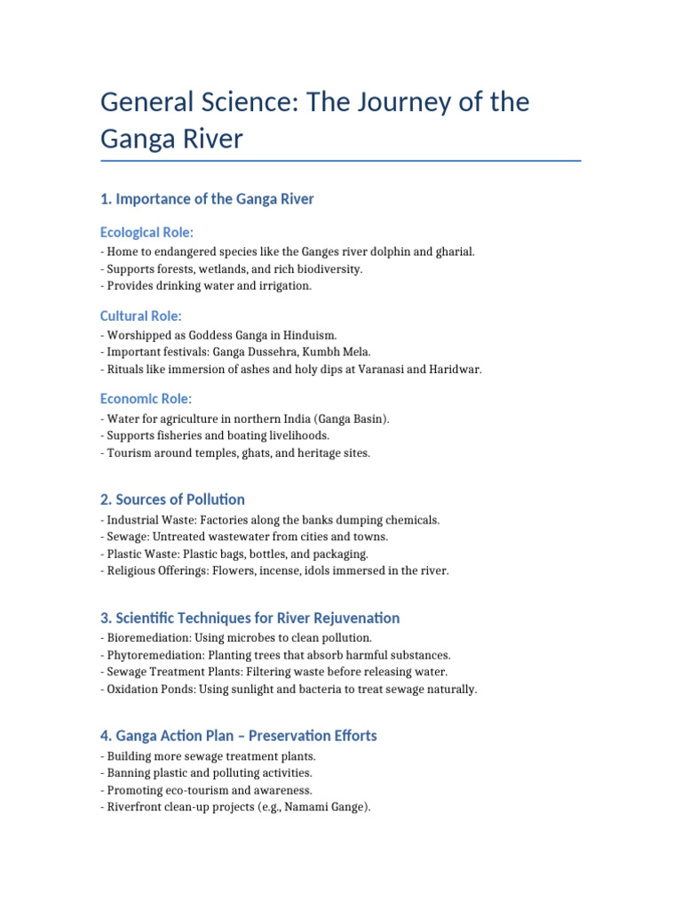 Ganga River General Science | PDF