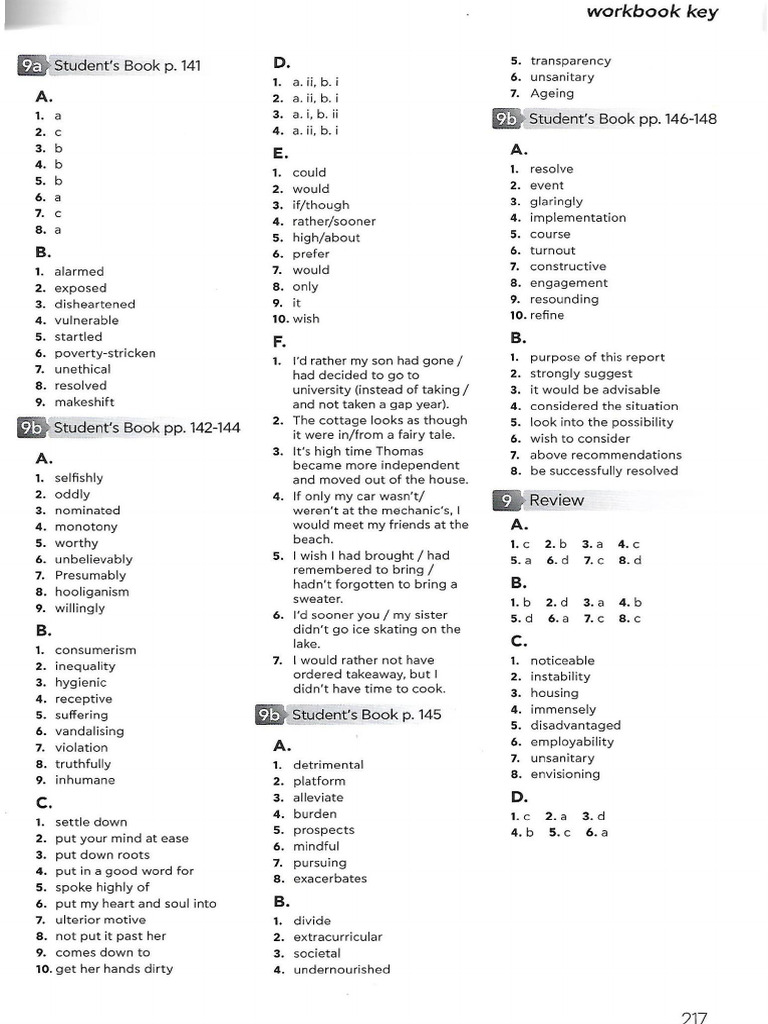 Workbook Key Links c1/c2 | PDF