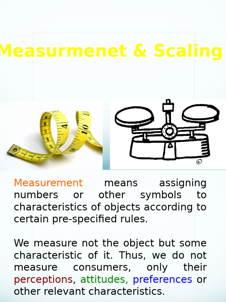 Measurement and Scaling | PDF | Level Of Measurement | Measurement