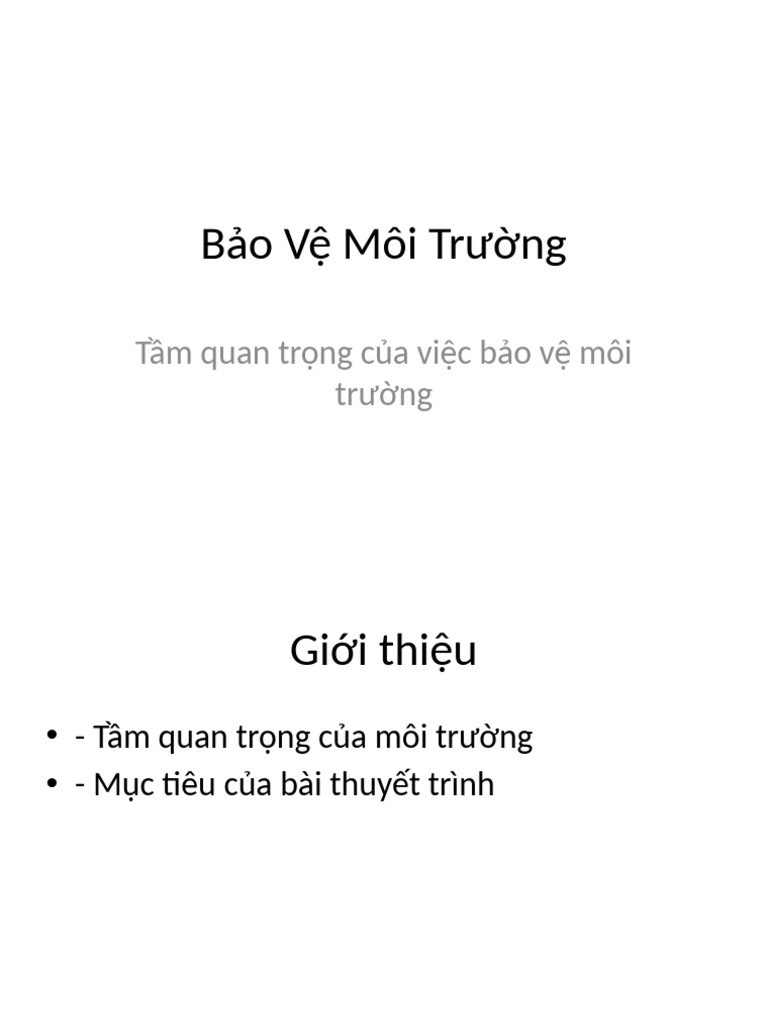 Bao Ve Moi Truong | PDF
