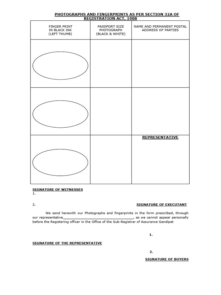 Representation Form For 2 Applicants | PDF
